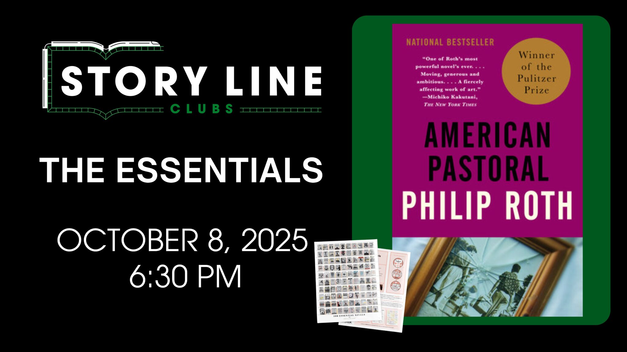 100 ESSENTIAL NOVELS - American Pastoral - Story Line Books